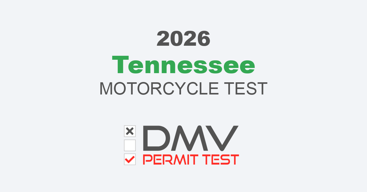 TN Motorcycle License Test #4 - FREE DMV Written Test Tennessee