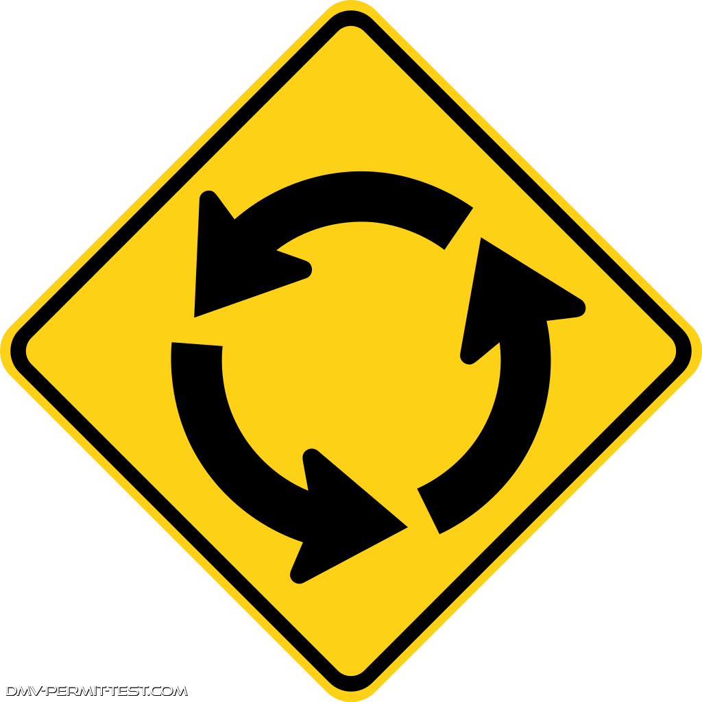 Roundabout Sign (Meaning, What To Do, Shape, Color)
