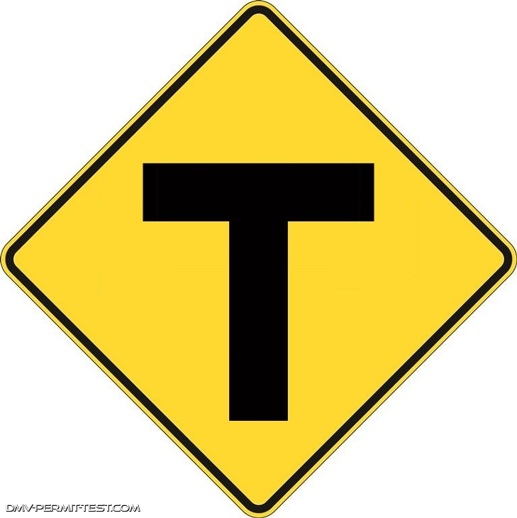 T Intersection Sign (Meaning, What To Do, Color, Shape)